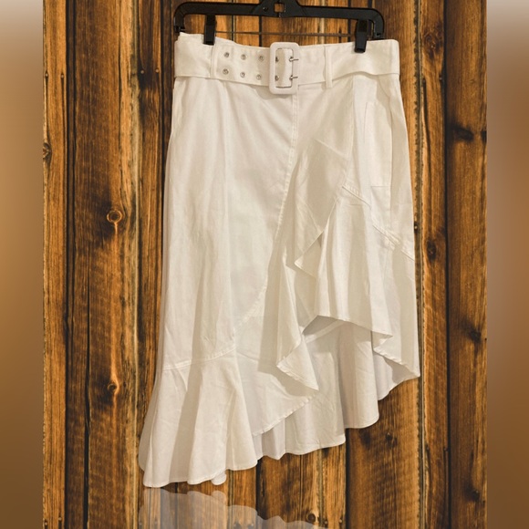 VENUS | Skirts | Venus Asymmetrical Highlow White Midi Skirt | Poshmark